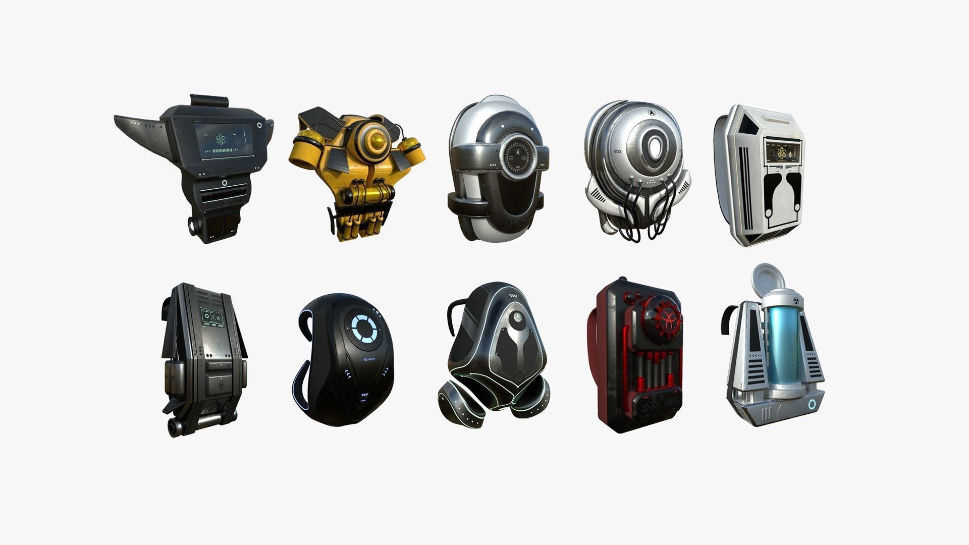 10 SciFi Backpacks AJ Collection - Fashion Character Design VR / AR ...