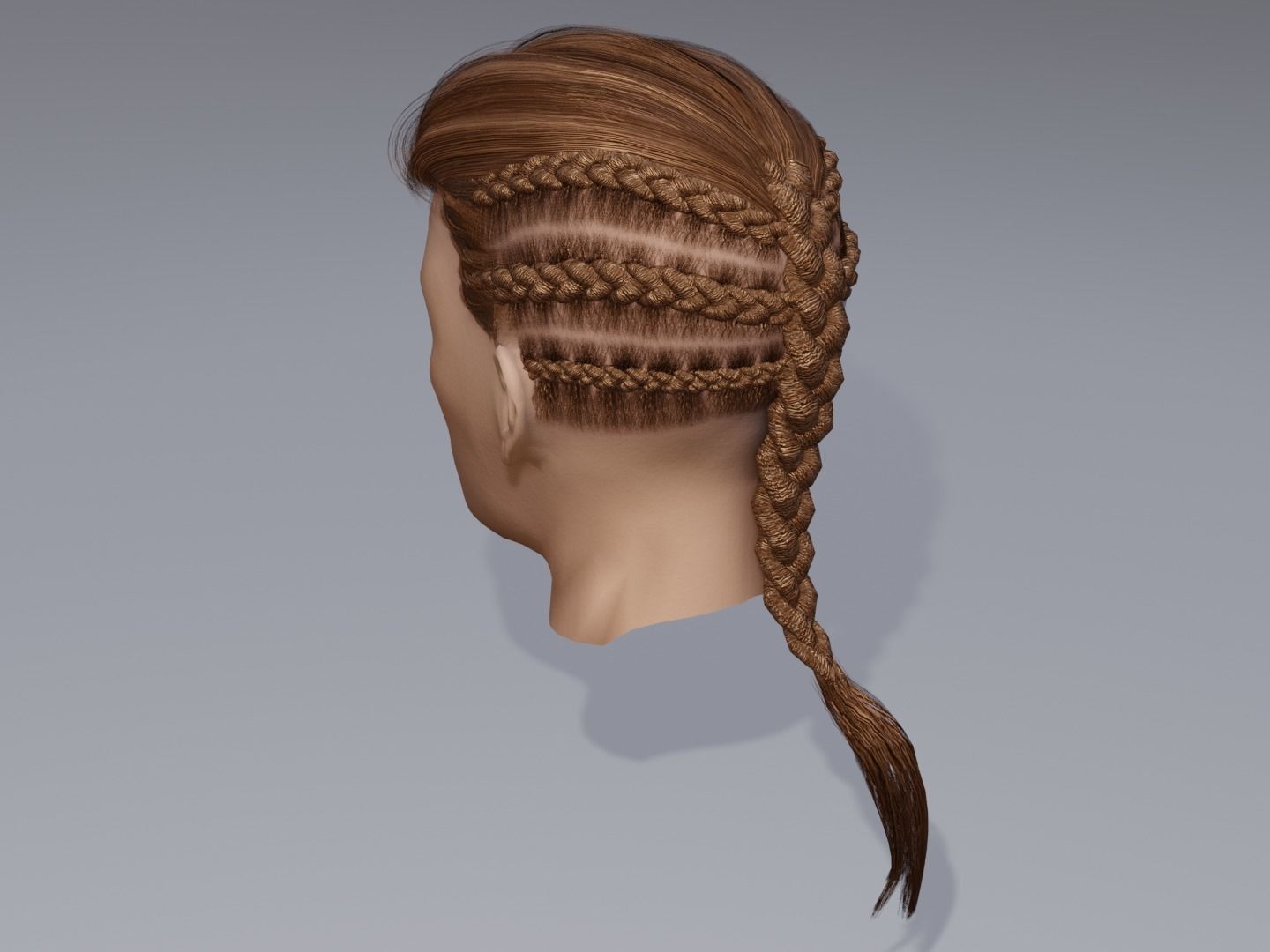 3D model Viking male braided hair 3d Model VR / AR / low-poly | CGTrader