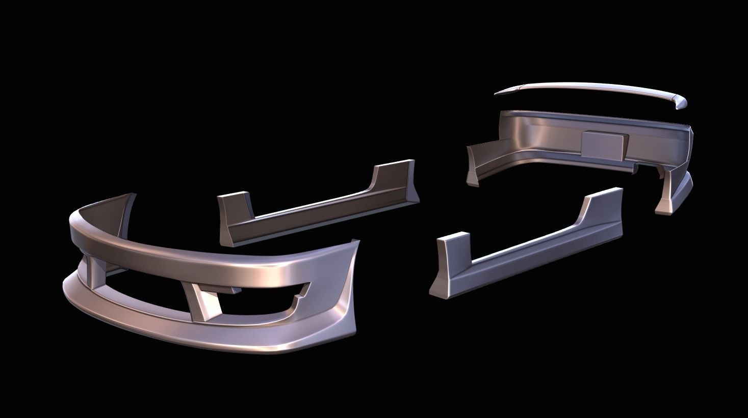 3D model GP Sports G-FOUR S14 Silvia Kouki - GT7 Base VR / AR / low ...