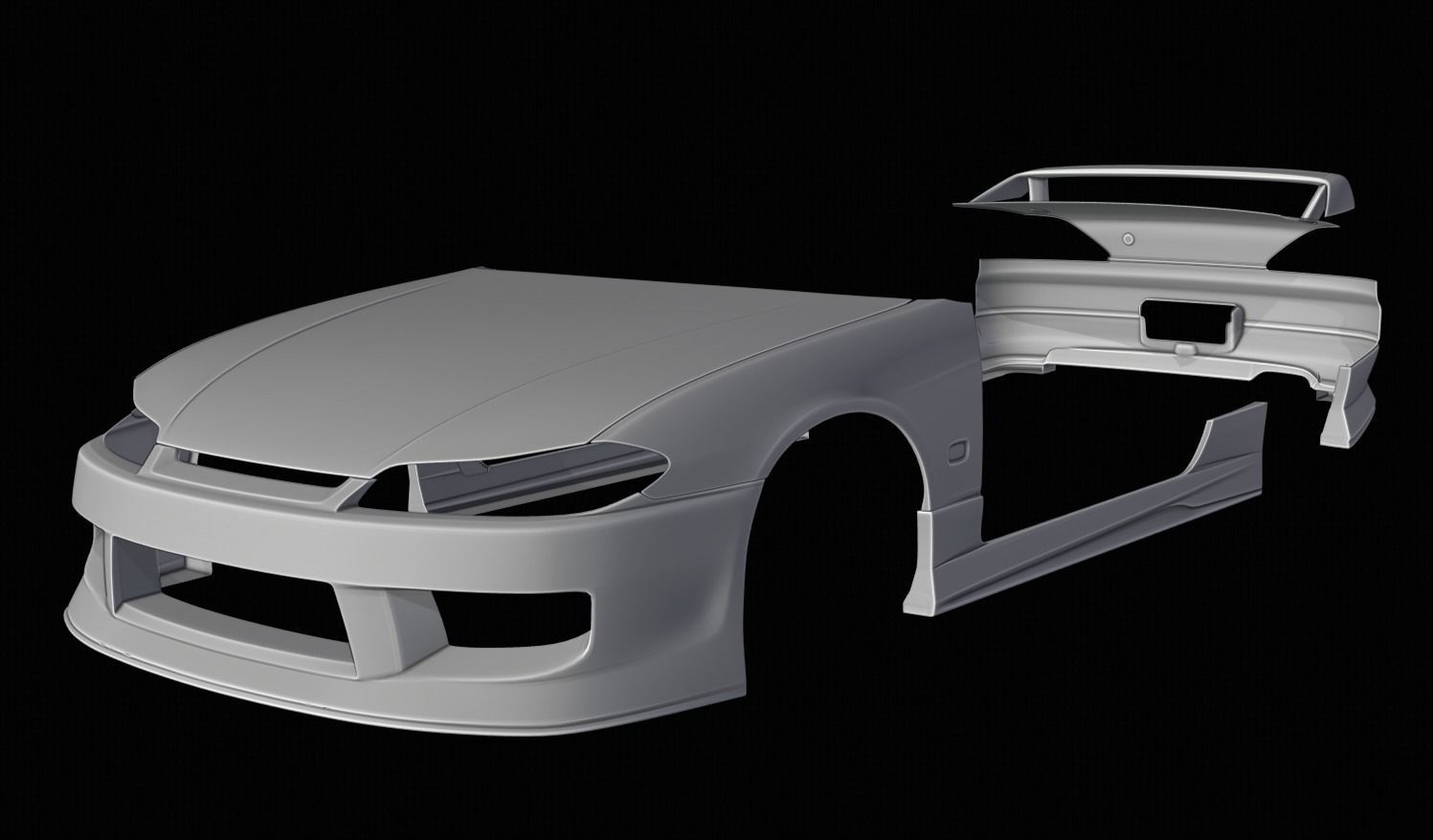 3D model GP Sports G-Sonic Type-1 - GT7 - GT6 S15 Silvia Spec R VR / AR ...