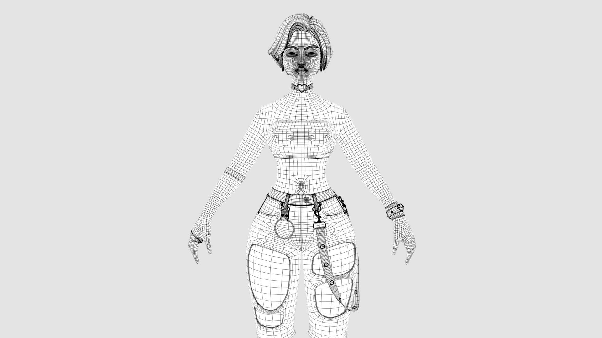 Goth Chloe 3D model | CGTrader