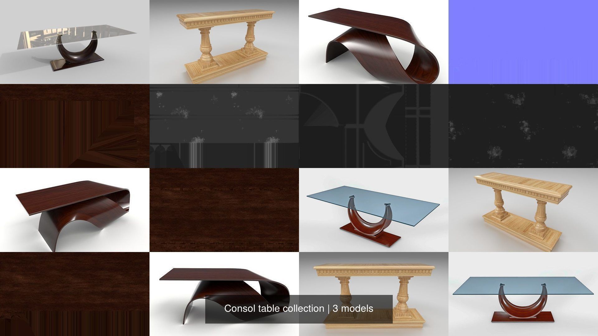 Consol table collection | CGTrader