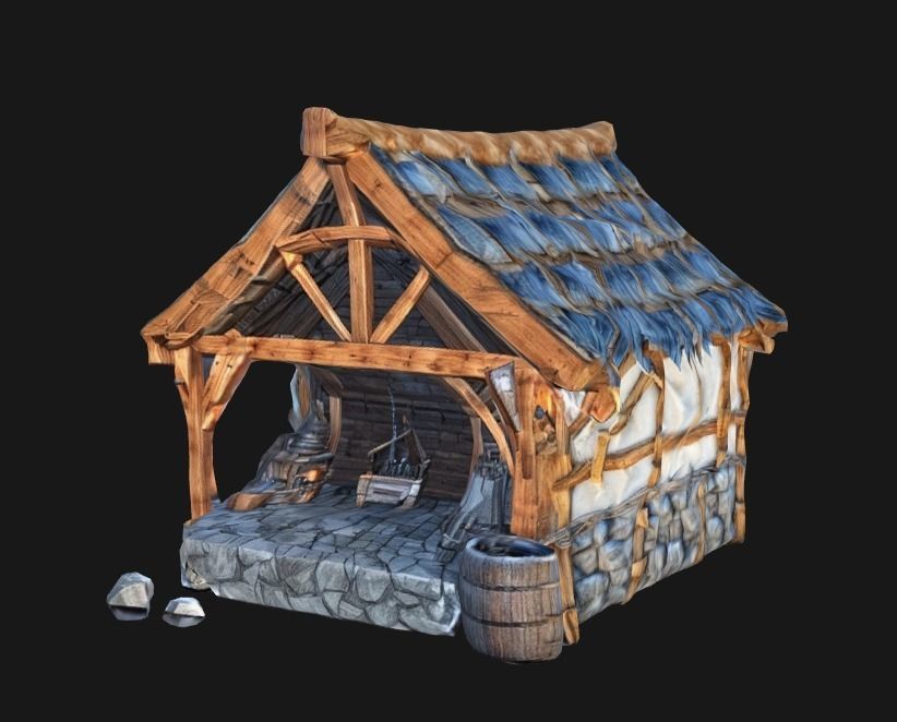 Blacksmith Stall and Weapons Pack 3D model | CGTrader