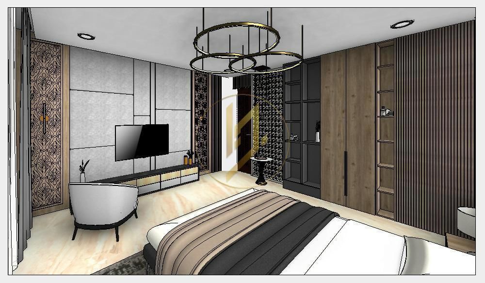 Revit Interior Bedroom Design Project file 01 3D model | CGTrader