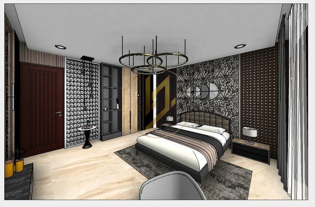Revit Interior Bedroom Design Project file 01 3D model | CGTrader
