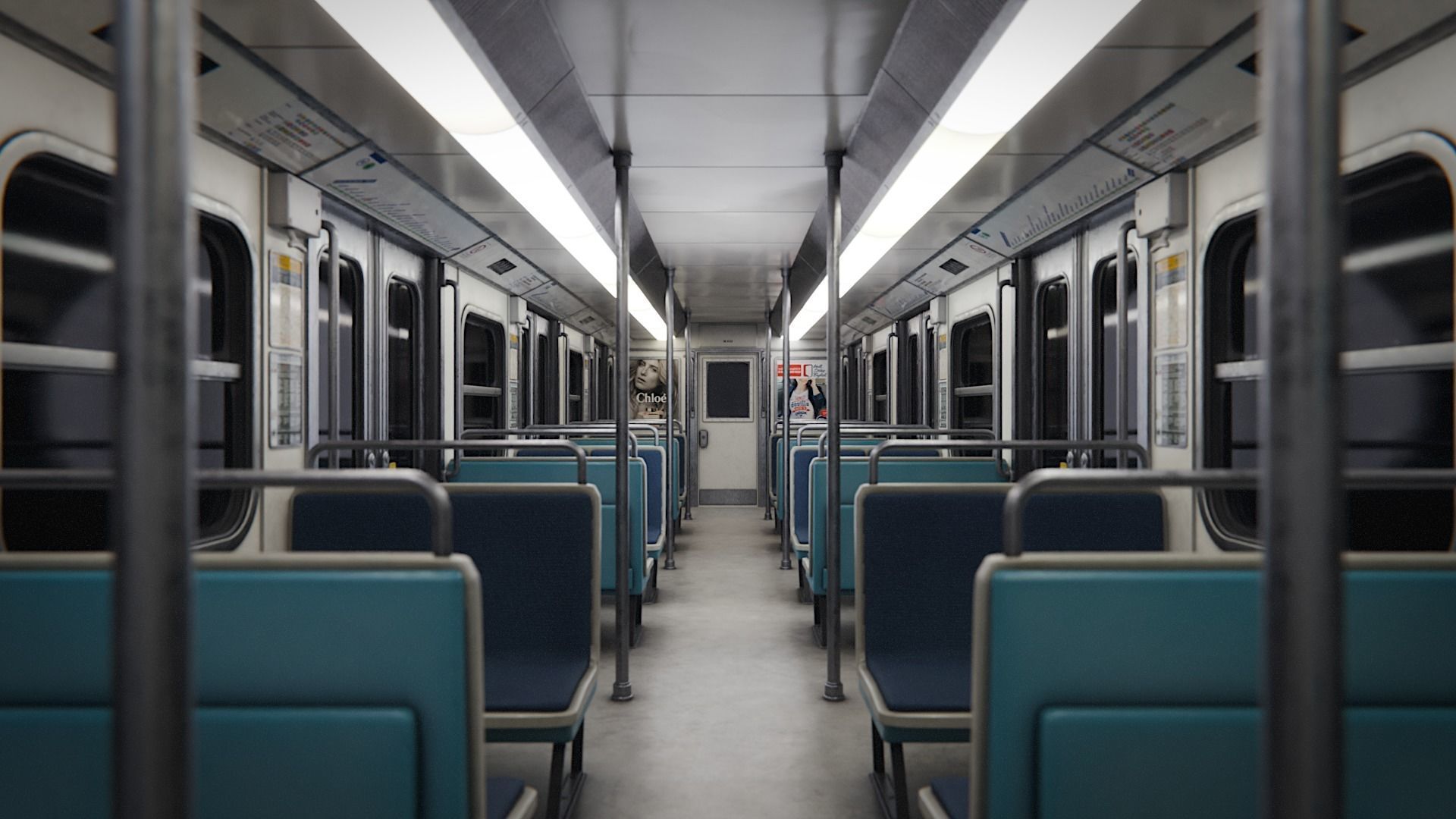 Modular parisian metro interior and exterior 3D model | CGTrader