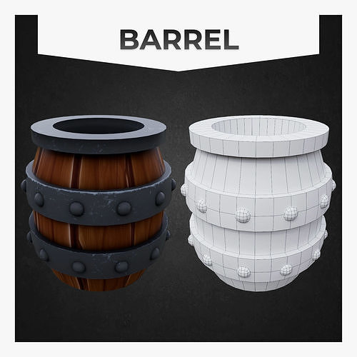 3D model Barrel VR / AR / low-poly | CGTrader