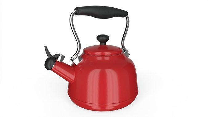 3D model Red Kettle VR / AR / low-poly | CGTrader