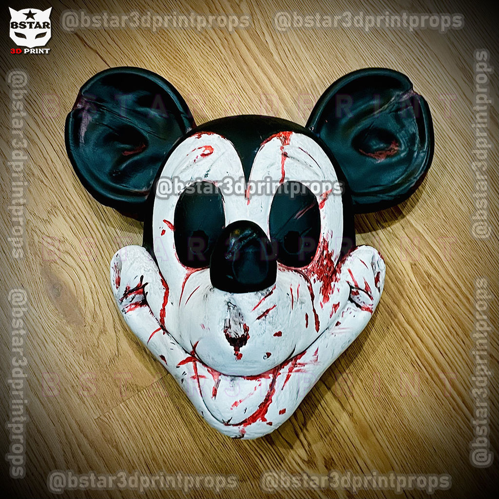 Mickey Mouse Trap Mask - Damaged Version - Halloween Cosplay 3D model ...