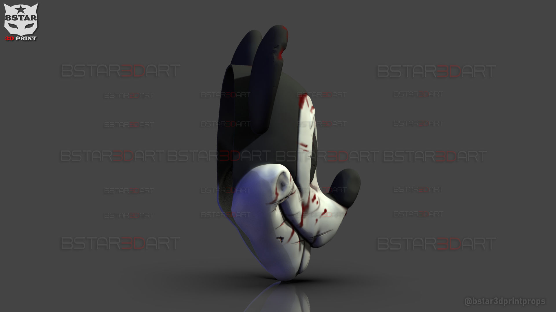 Mickey Mouse Trap Mask - Damaged Version - Halloween Cosplay 3D model ...