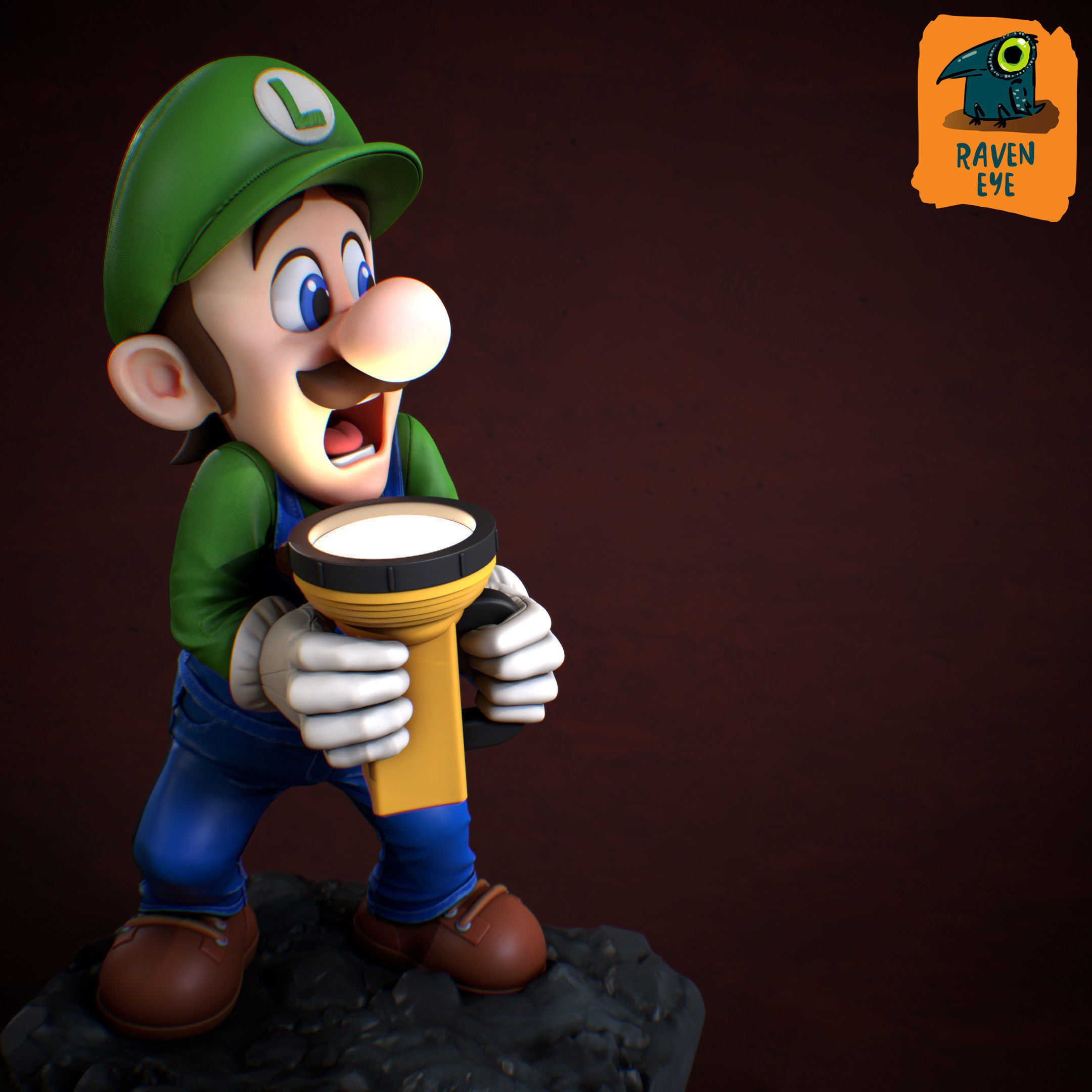 LUIGI FROM SUPER MARIO BROS READY TO PRINT 3D model 3D printable | CGTrader