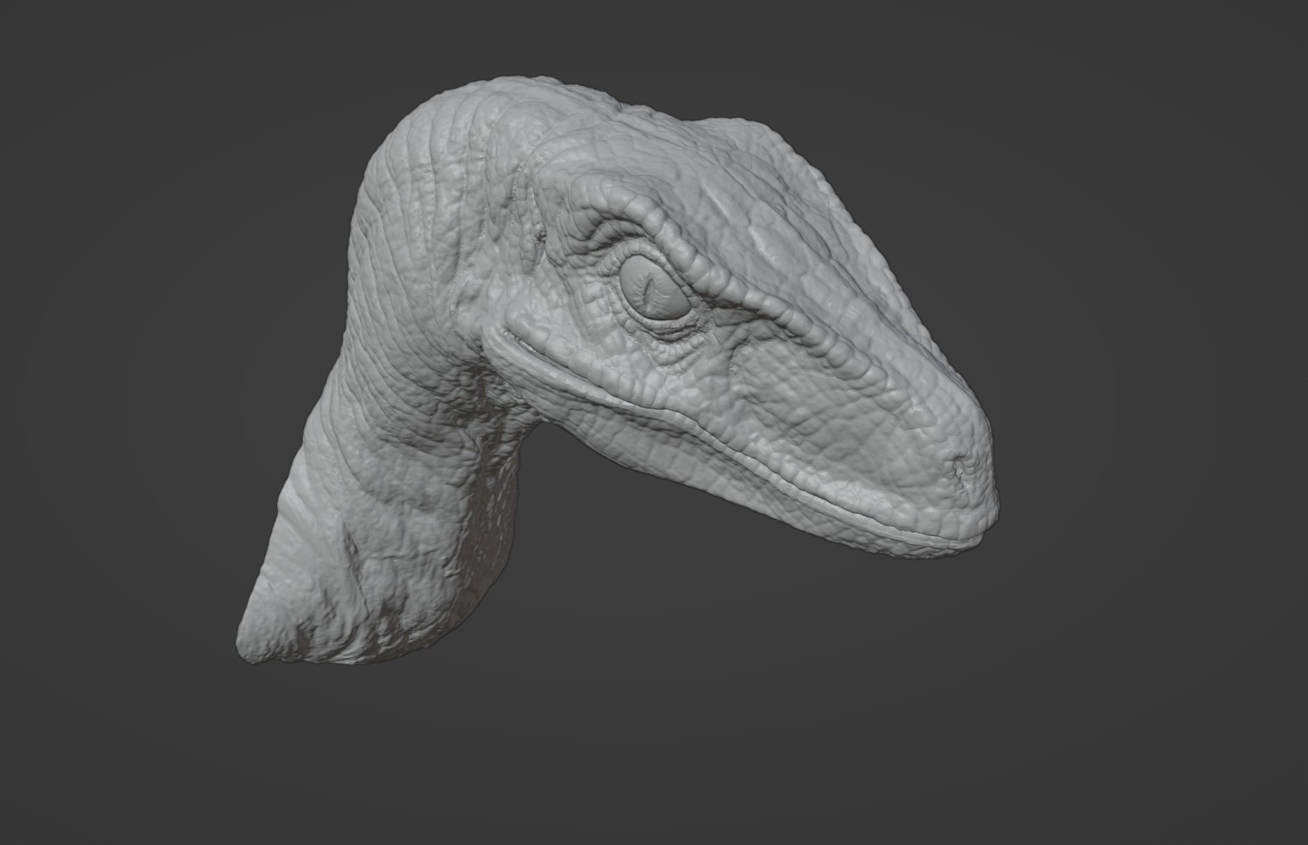 Jurassic Park Raptor Bust 3D model 3D printable | CGTrader