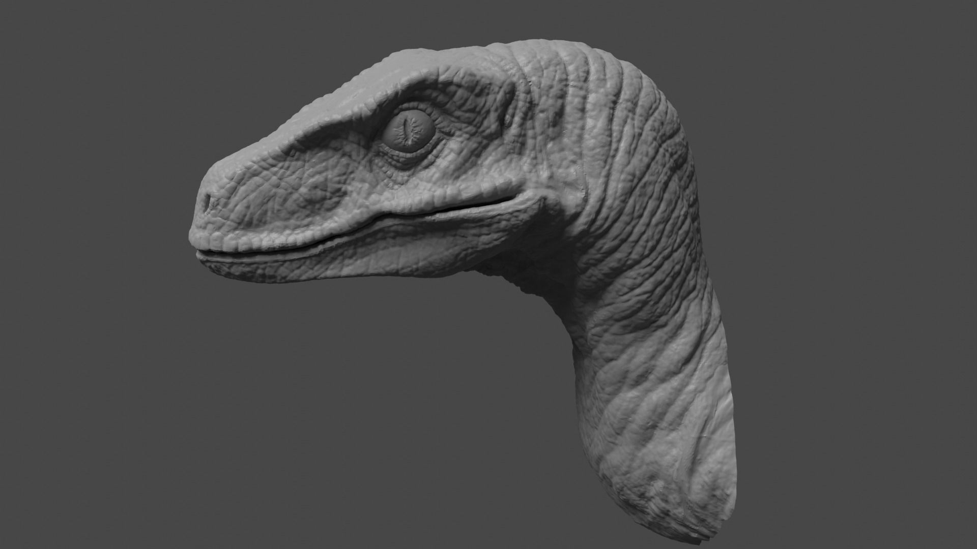Jurassic Park Raptor Bust 3D model 3D printable | CGTrader