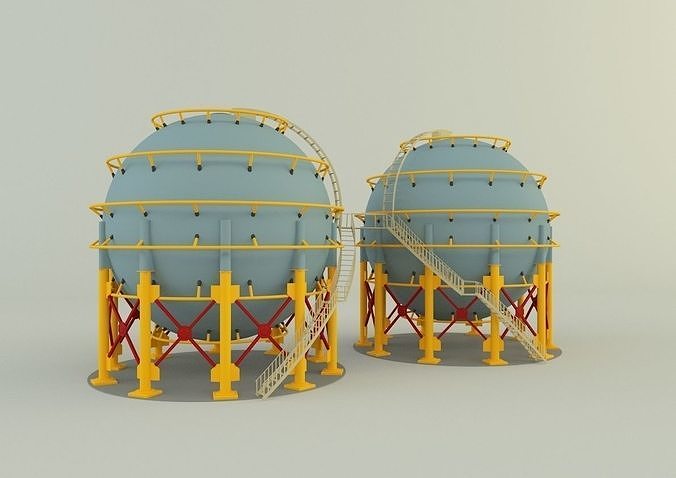 round gas tank 3D model | CGTrader