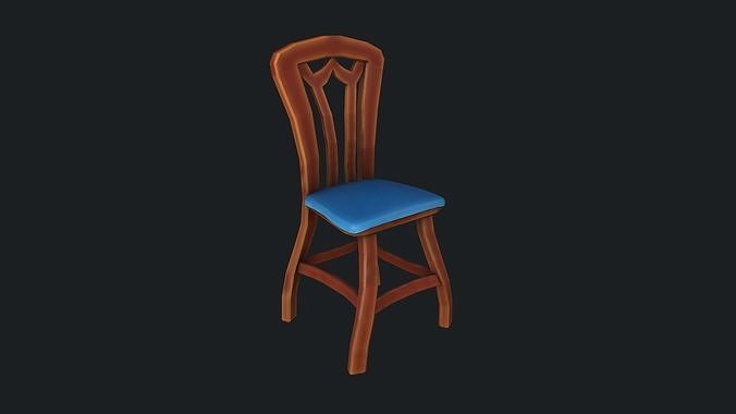 Stylized Wooden Chair free VR / AR / low-poly 3D model | CGTrader