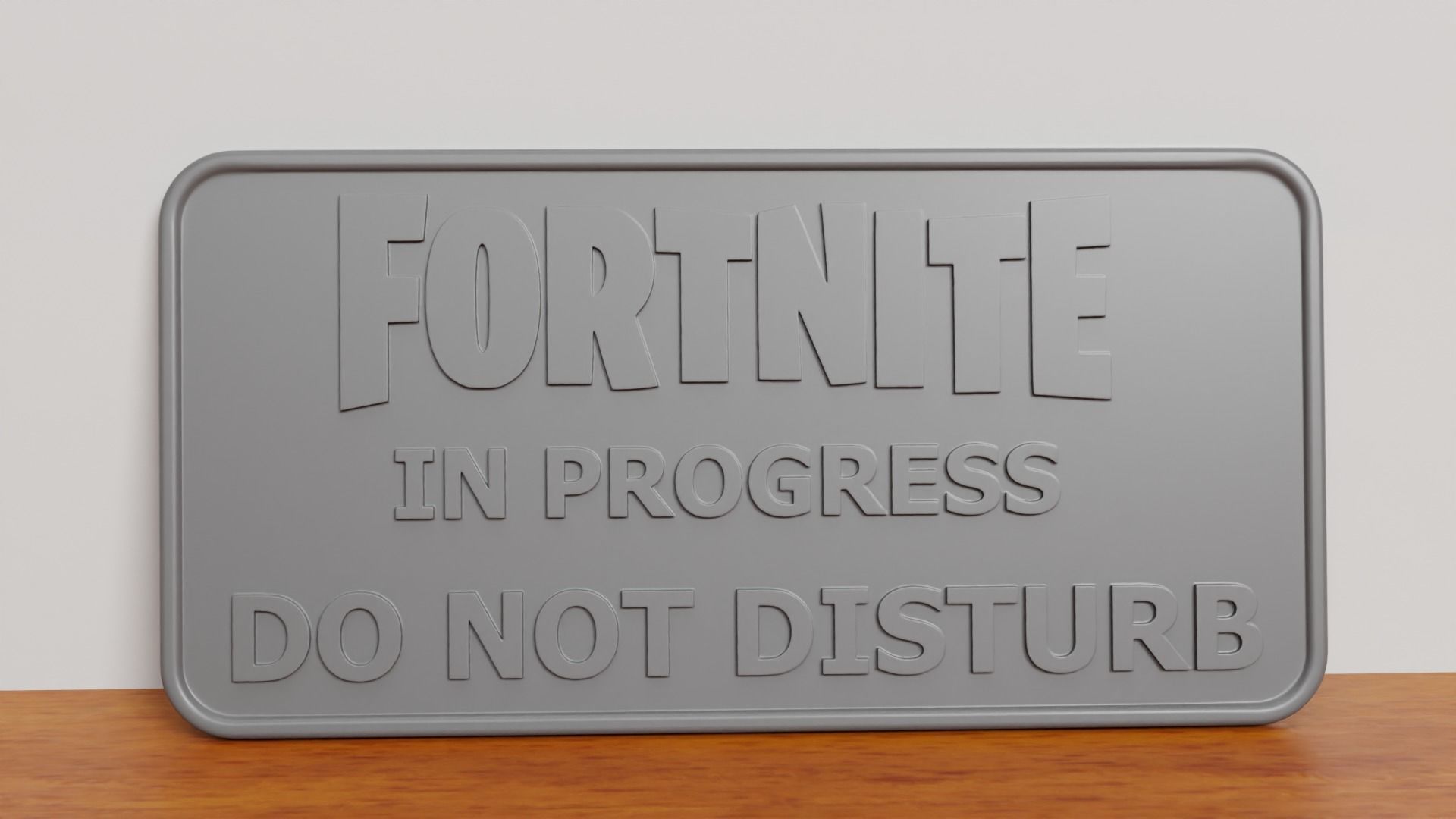 Fortnite do not disturb sign 3D model 3D printable | CGTrader