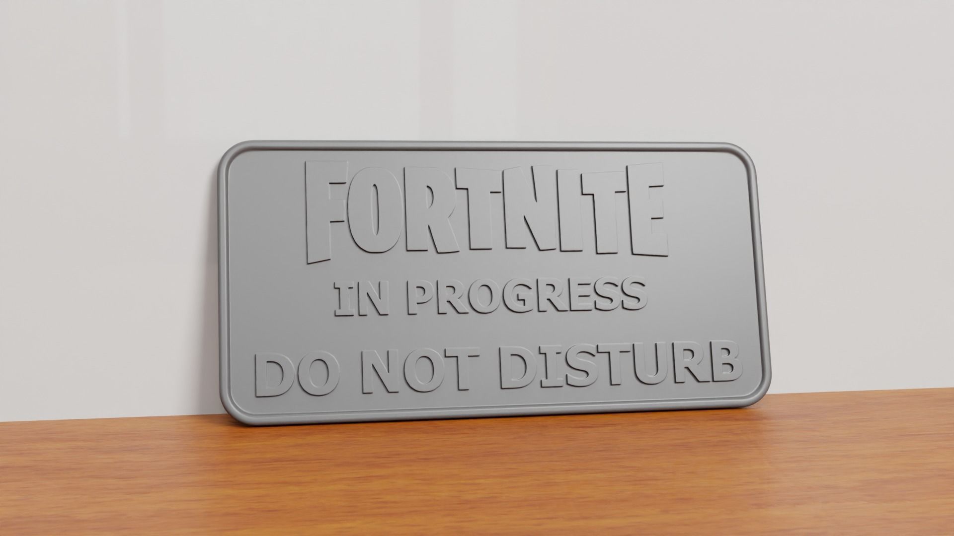 Fortnite do not disturb sign 3D model 3D printable | CGTrader