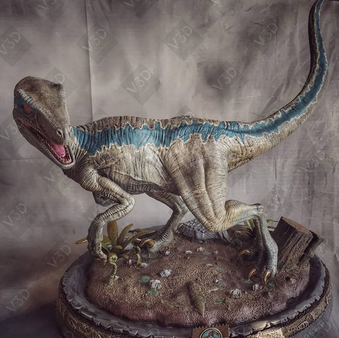 Velociraptor Blue fanart - V3D 3D model 3D printable | CGTrader