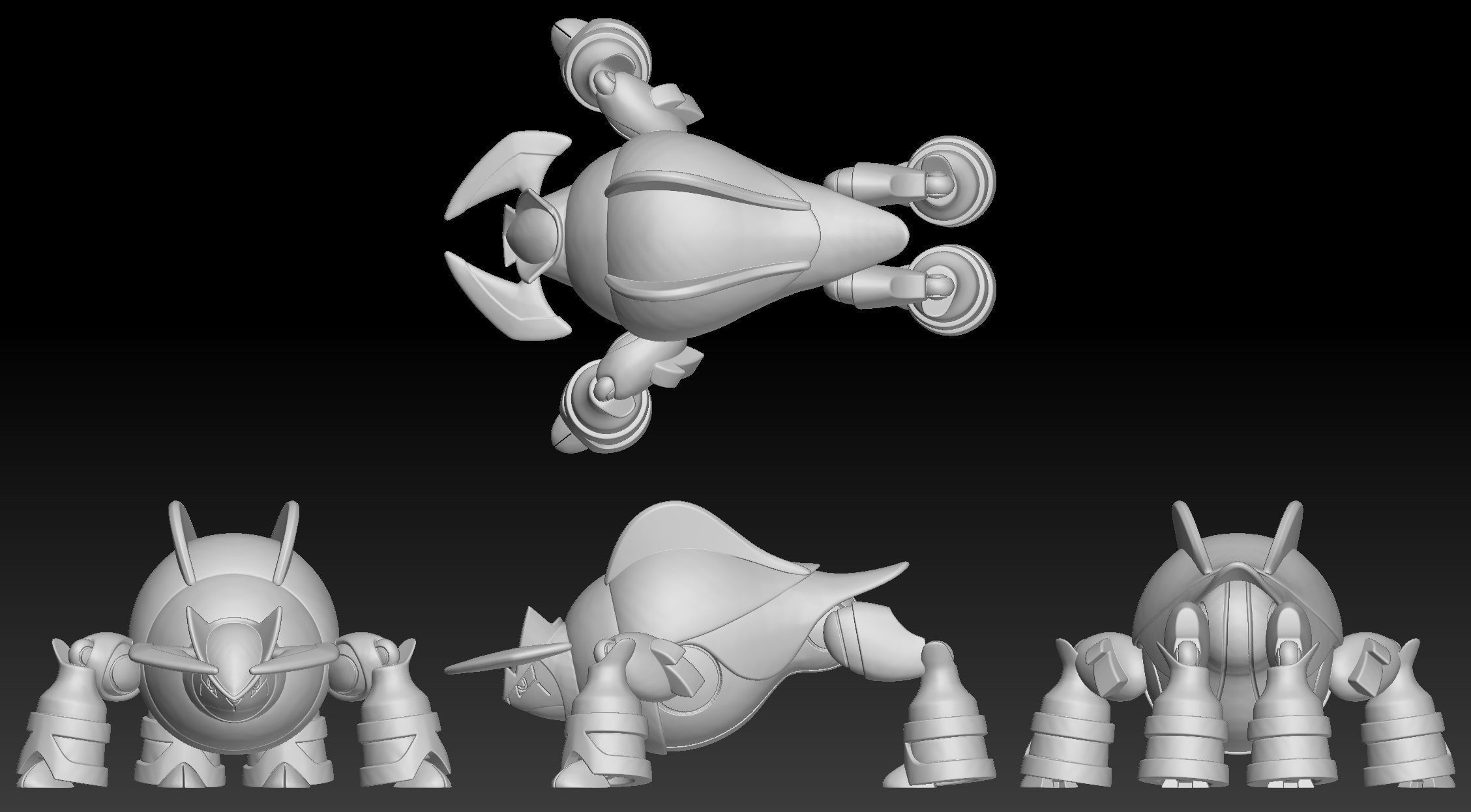 Pokemon Paradox Future Terrakion Iron Boulder 3D model 3D printable ...