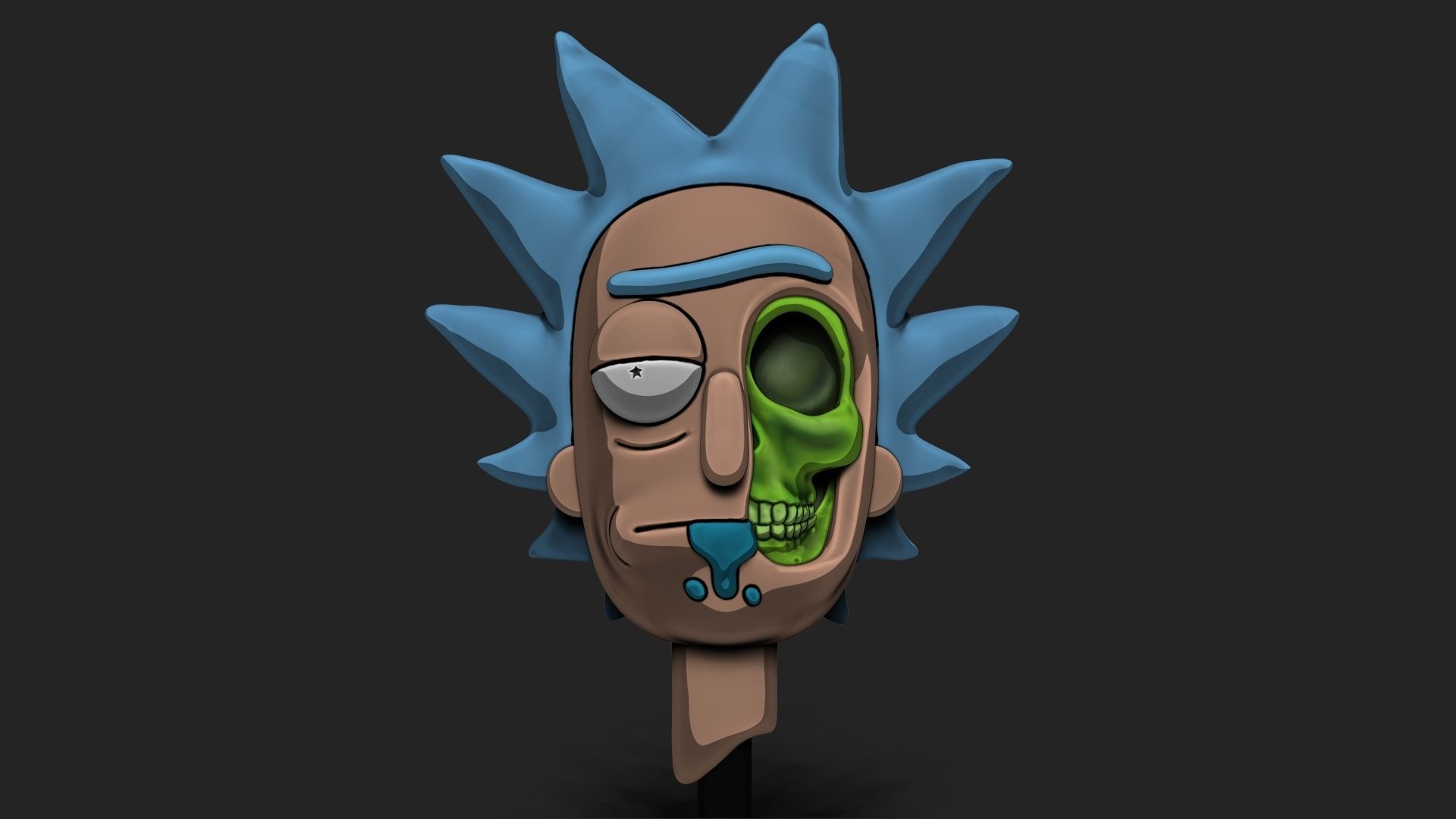 RICK AND MORTY - RICK SKULL 3D model 3D printable | CGTrader