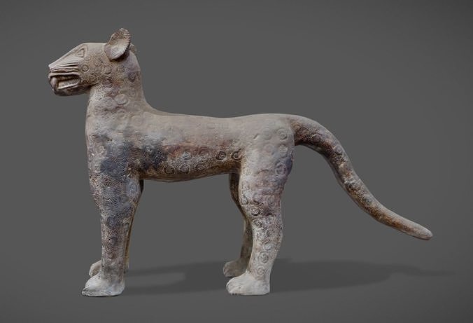 3D model Ekpen - Leopard figure - Bronze cast VR / AR / low-poly | CGTrader