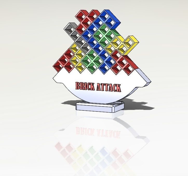 BRICK ATTACK STACK ATTACK TETRIS BALANCE GAMES 3D model | CGTrader