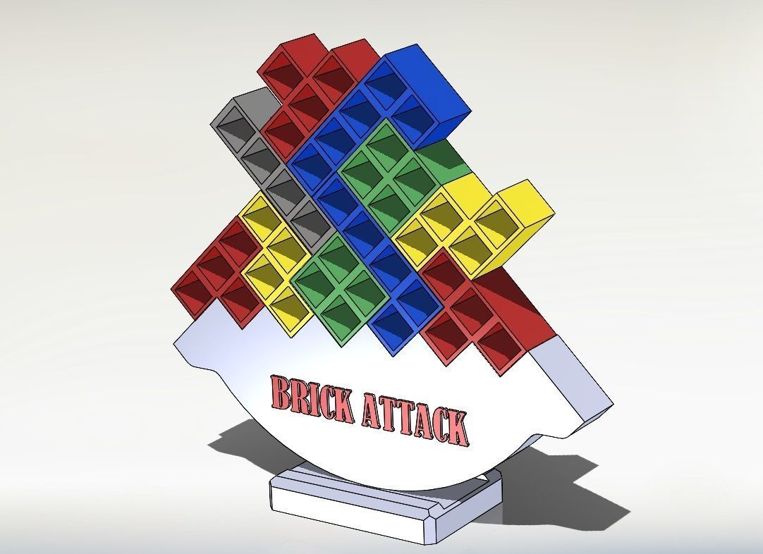 BRICK ATTACK STACK ATTACK TETRIS BALANCE GAMES 3D model | CGTrader