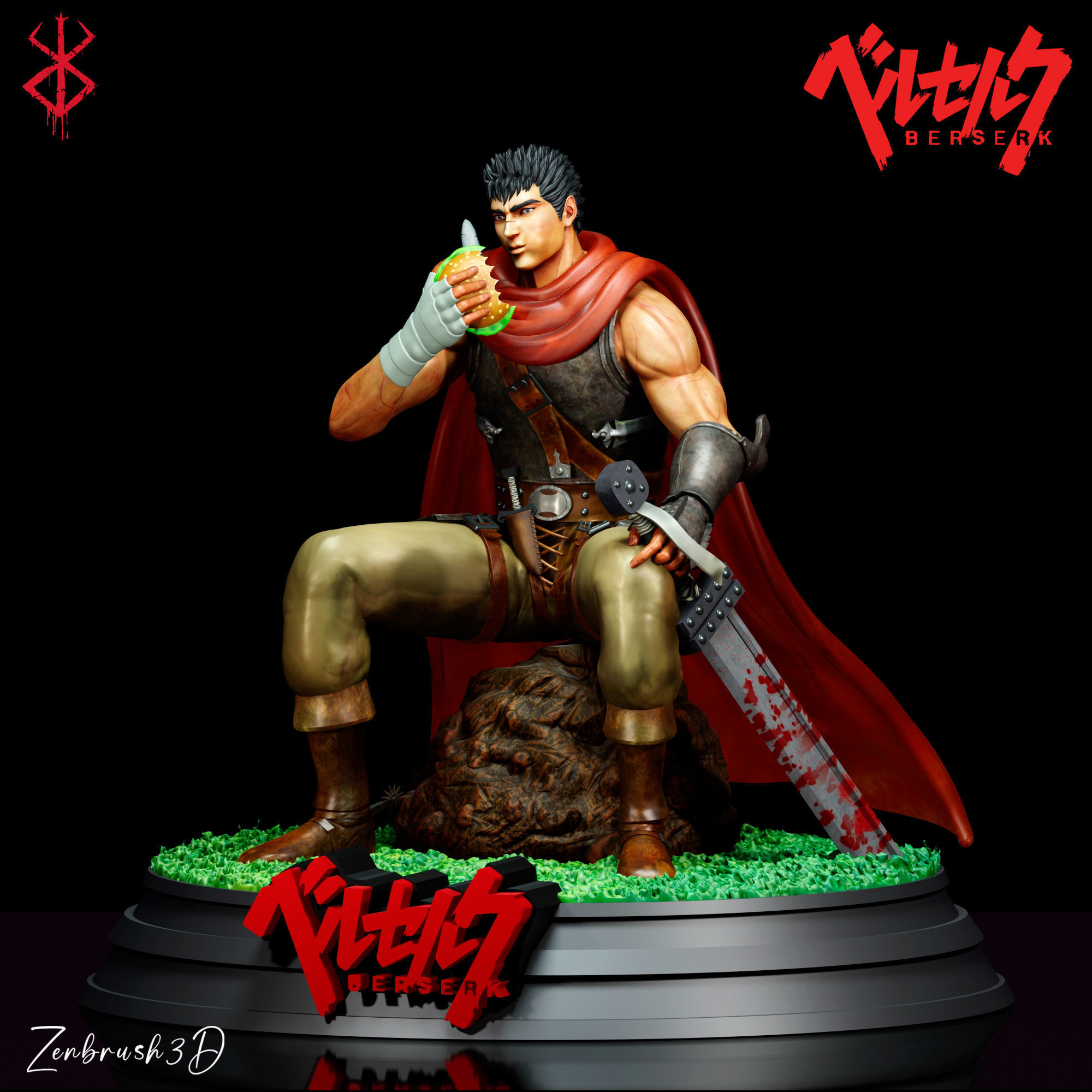 BERSERK - GUTS - THE BAND OF THE FALCON 3D PRINTABLE MODEL STL 3D model ...