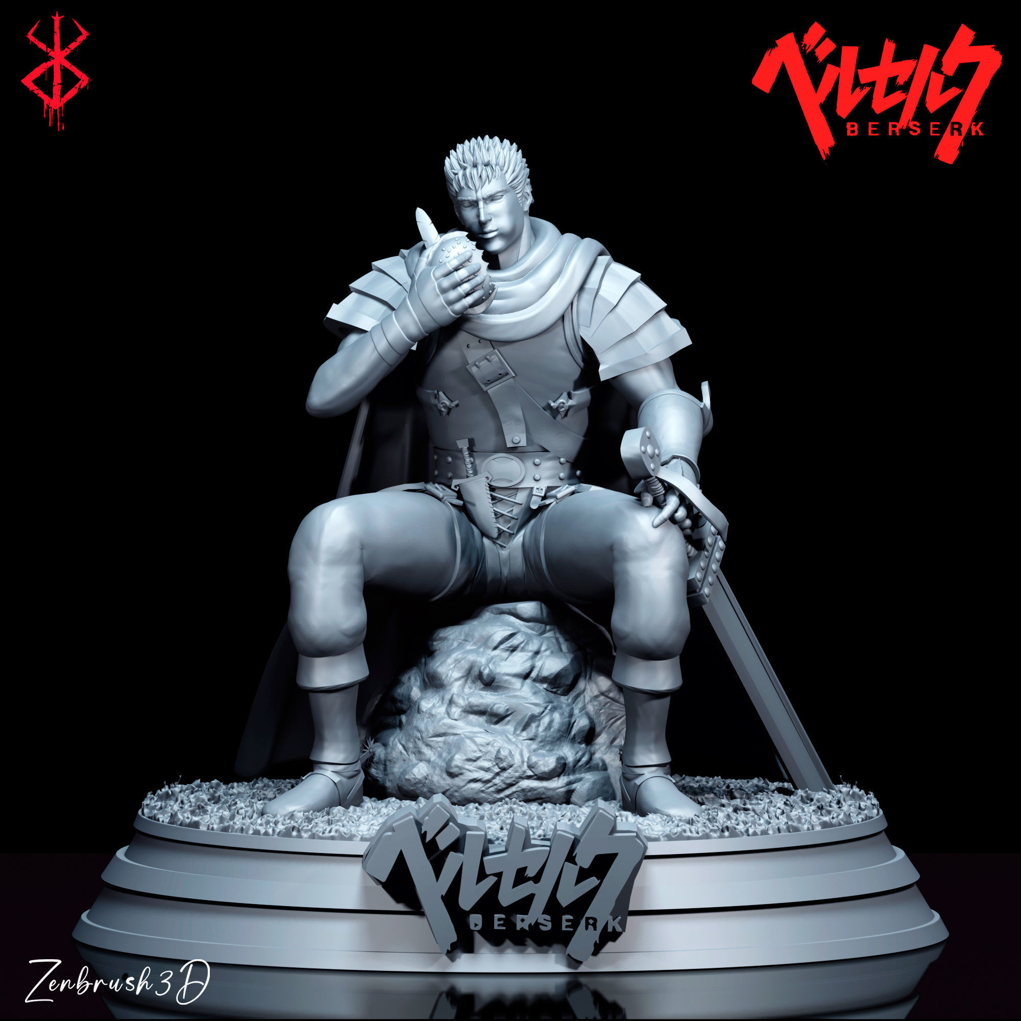 BERSERK - GUTS - THE BAND OF THE FALCON 3D PRINTABLE MODEL STL 3D model ...