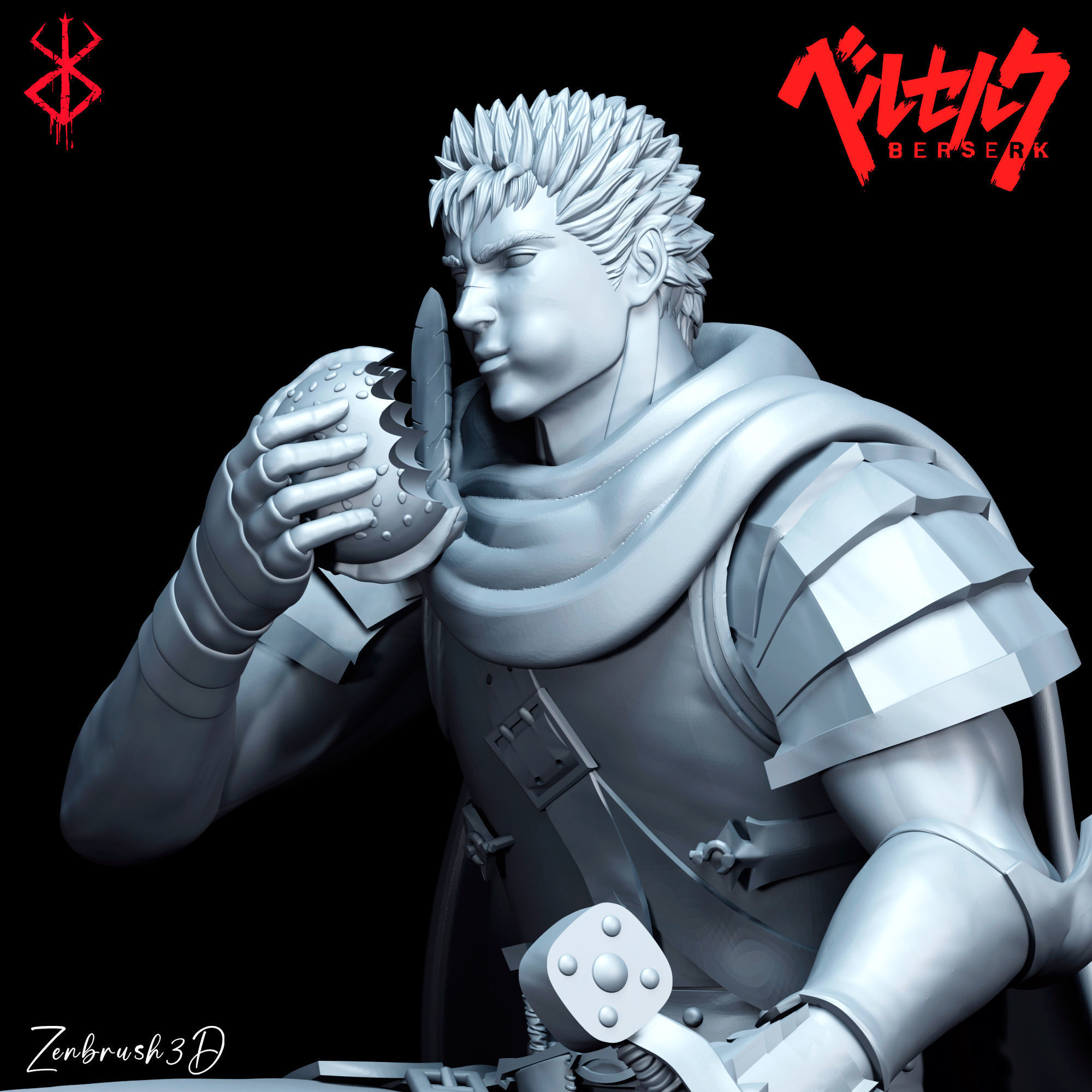 BERSERK - GUTS - THE BAND OF THE FALCON 3D PRINTABLE MODEL STL 3D model ...