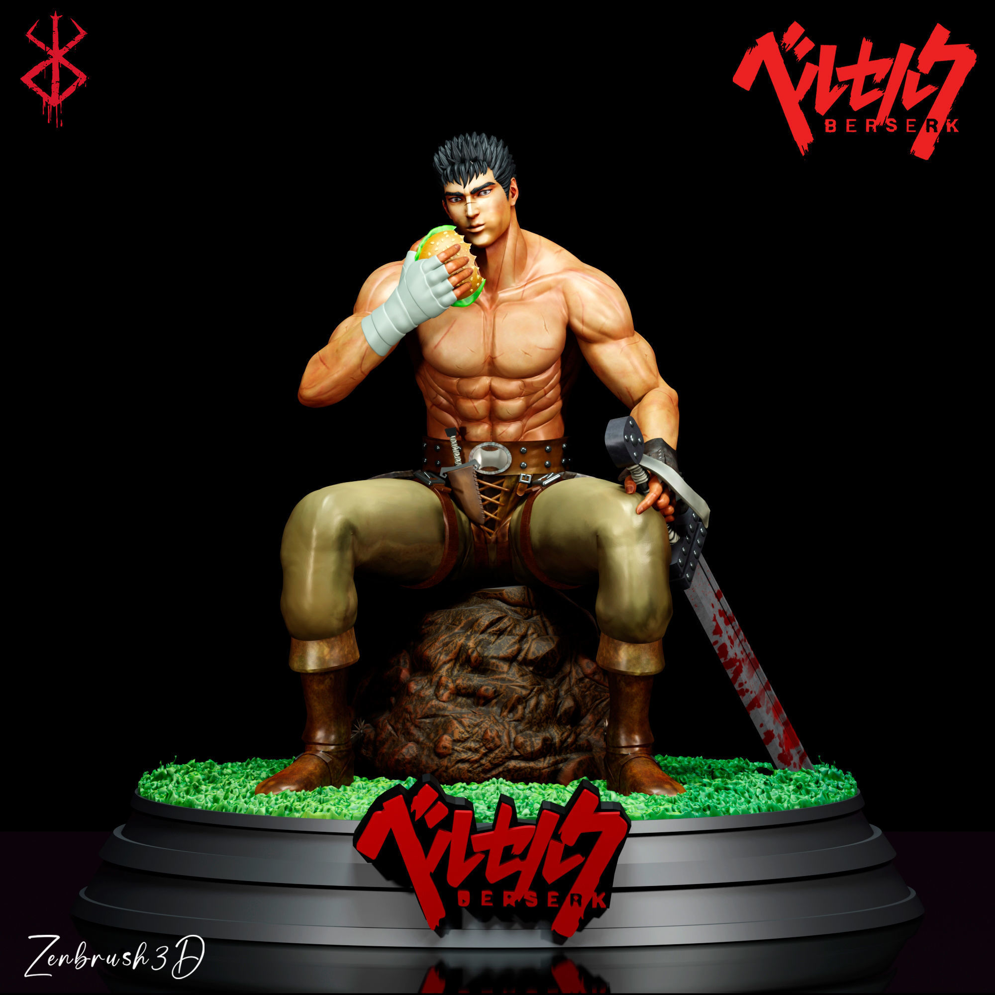 BERSERK - GUTS - THE BAND OF THE FALCON 3D PRINTABLE MODEL STL 3D model ...