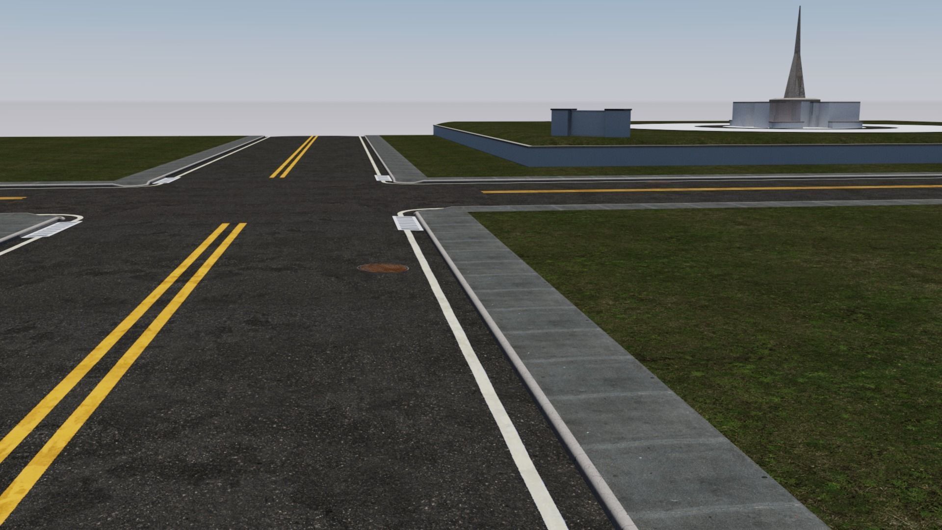 3D model American Road Intersection VR / AR / low-poly | CGTrader