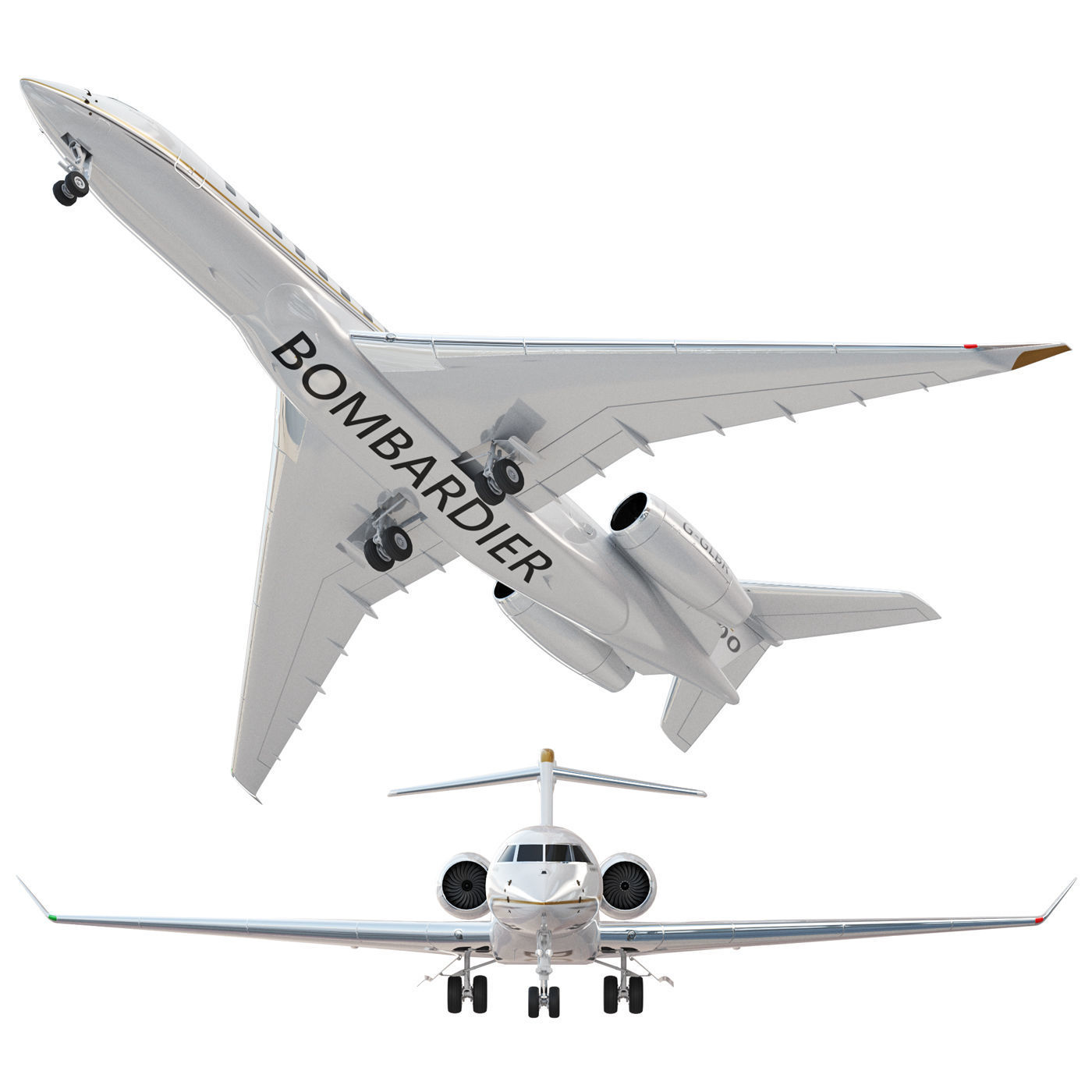 Bombardier Global 7500 aircraft 3D model | CGTrader