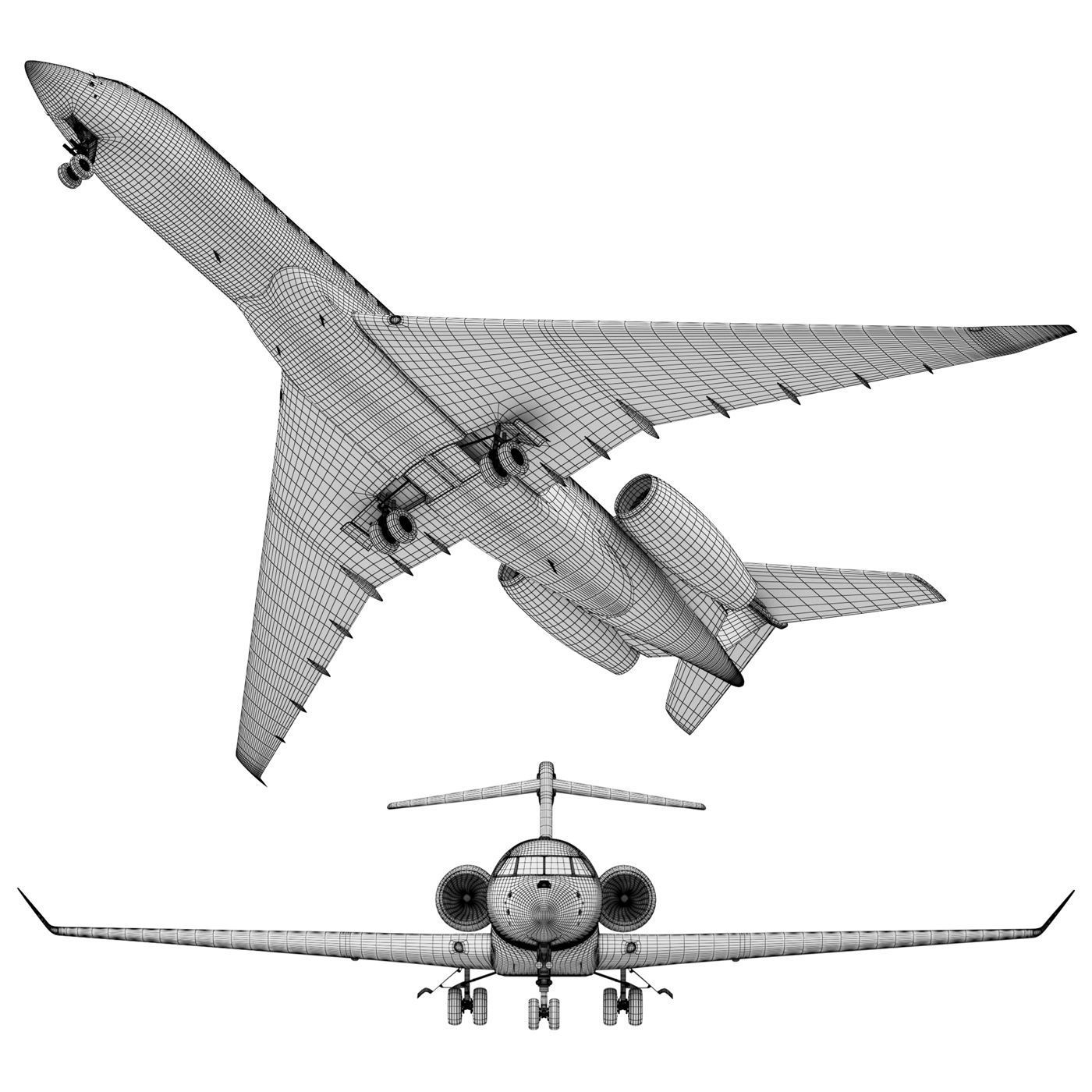 Bombardier Global 7500 aircraft 3D model | CGTrader