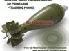 Mortar shell Artillery mine of 82 mm caliber Training model 3D model ...