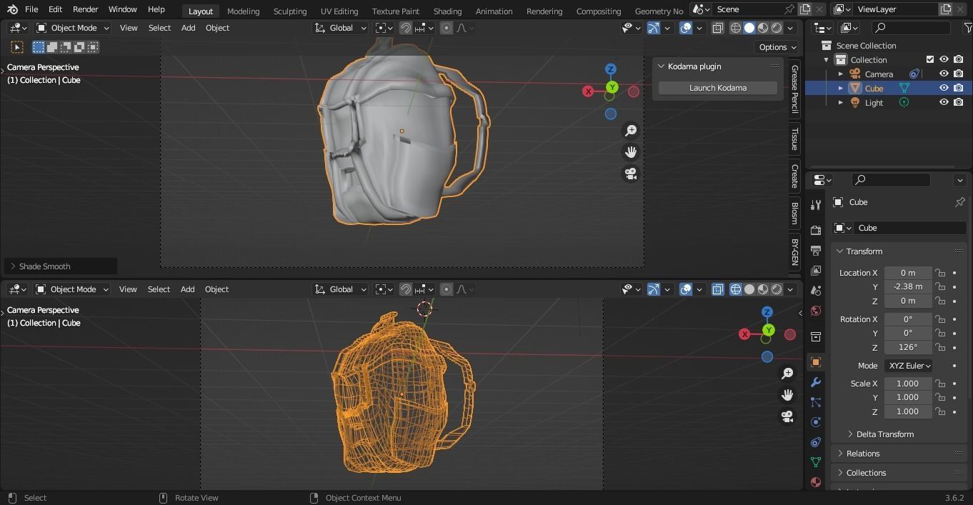 Cartoon Stylized backpack free VR / AR / low-poly 3D model | CGTrader