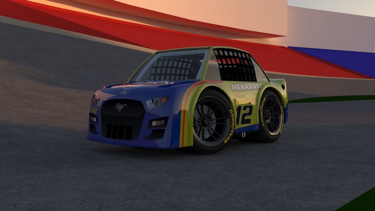 3D model Ryan Blaney Nascar Team Penske 2023 Tiny Car VR / AR / low ...