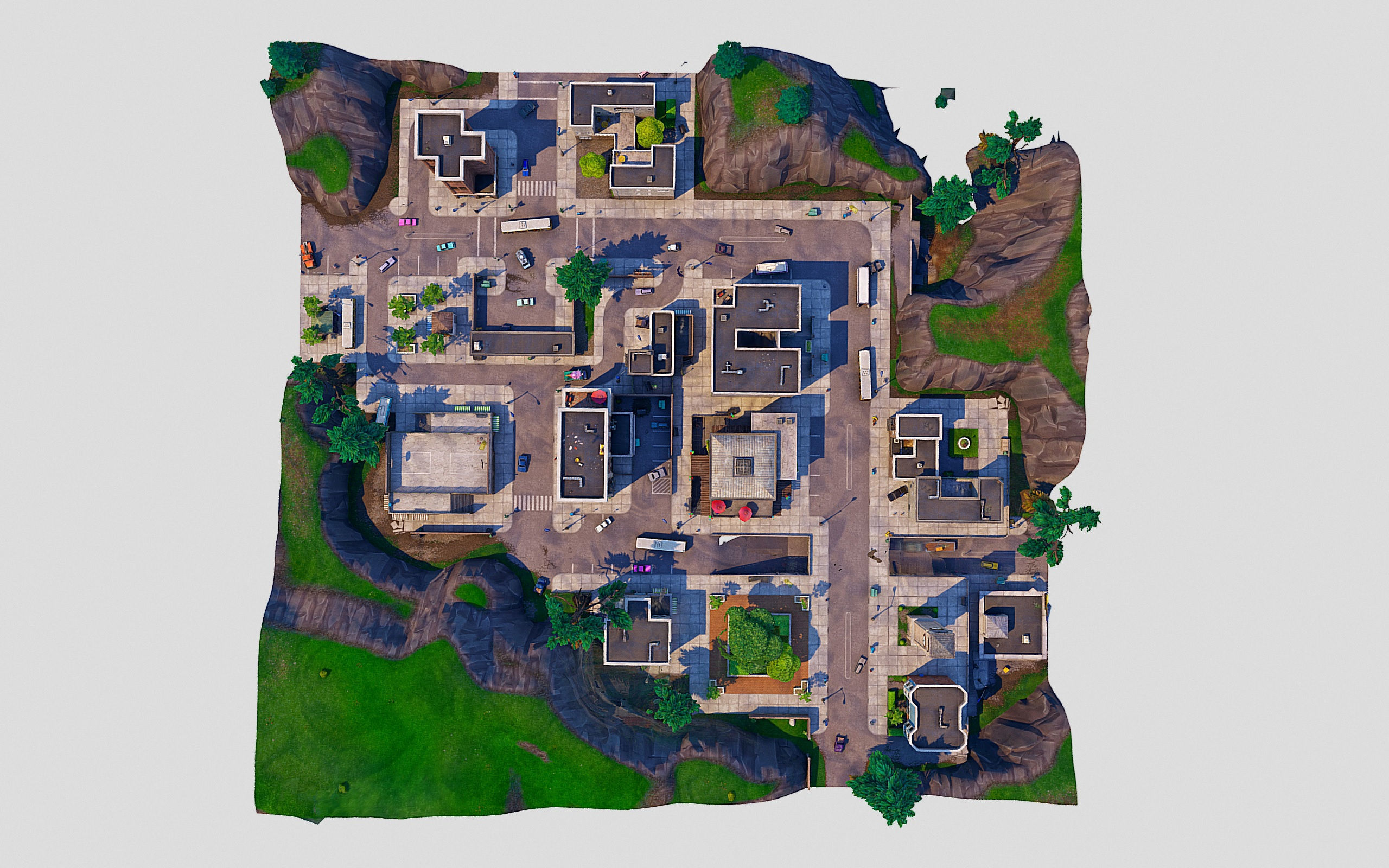 3d Model Tilted Towers Fortnite Ingame Photogrammetry Vr Ar Low