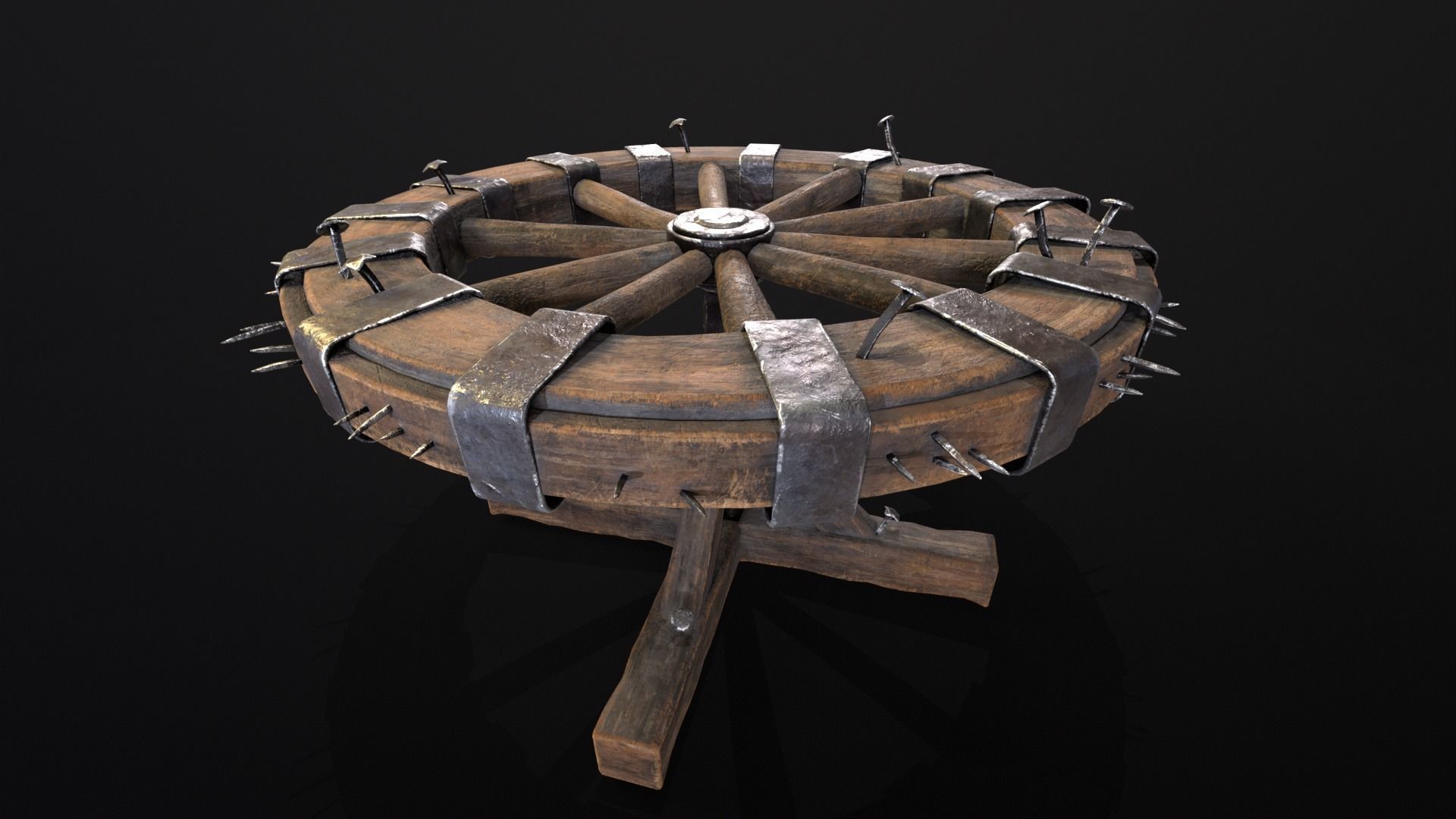 3D model Breaking Wheel Torture VR / AR / low-poly | CGTrader