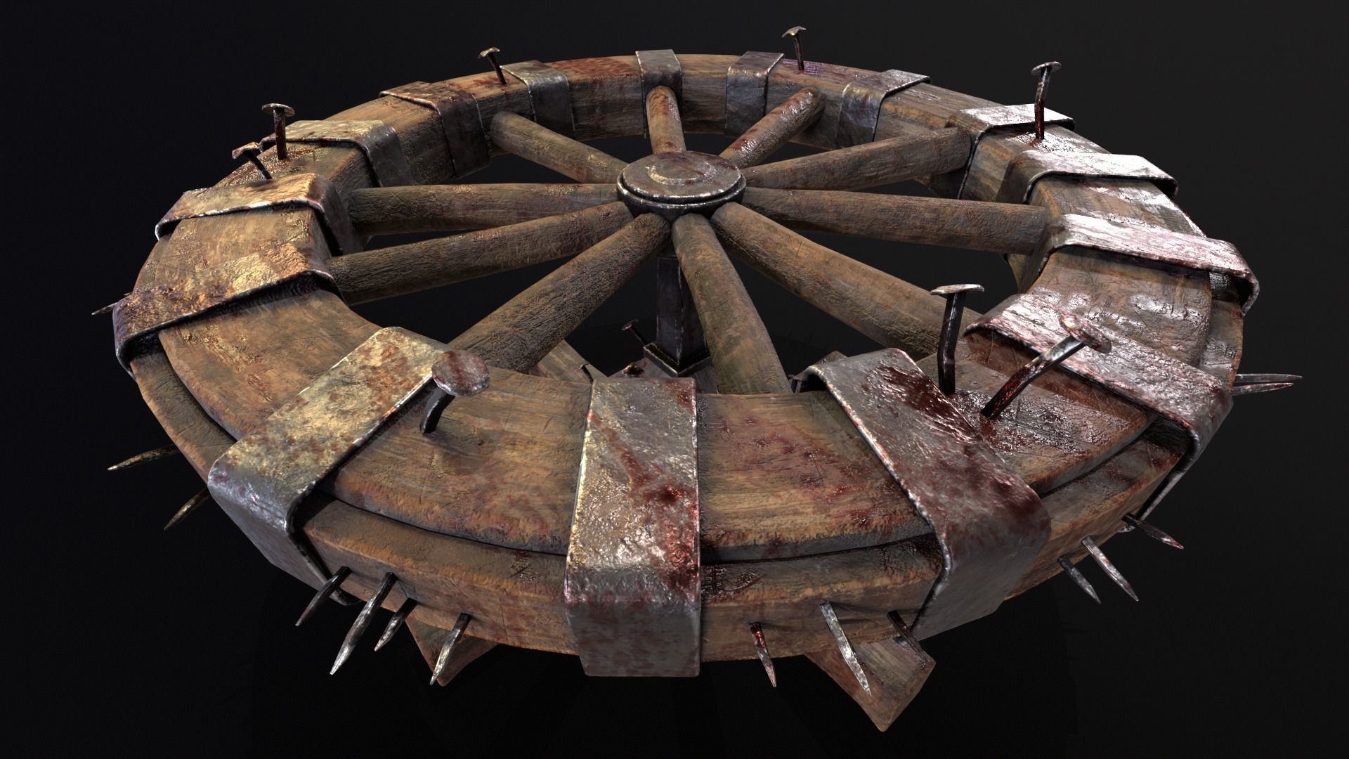 3D model Breaking Wheel Torture VR / AR / low-poly | CGTrader