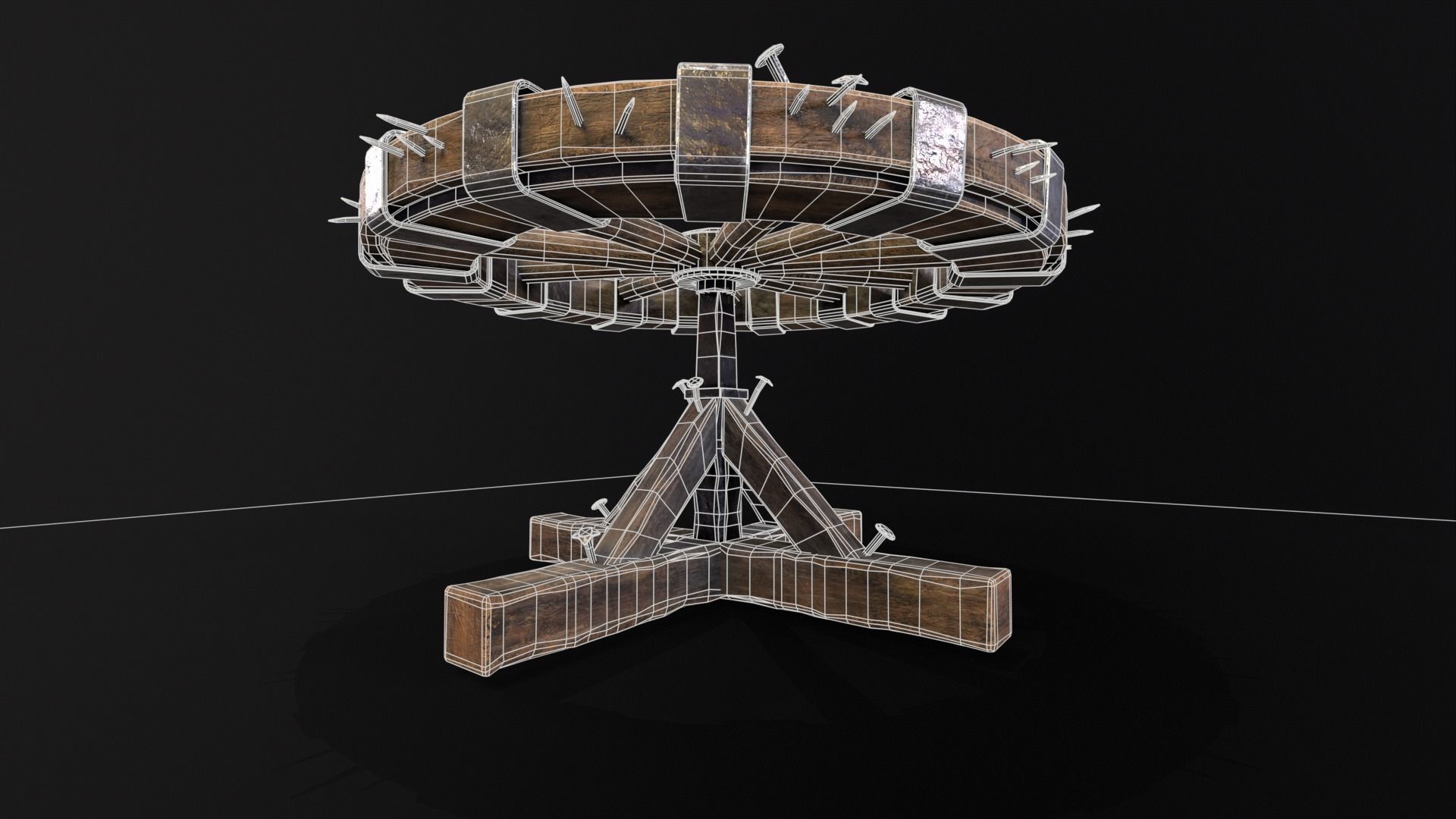 3D model Breaking Wheel Torture VR / AR / low-poly | CGTrader