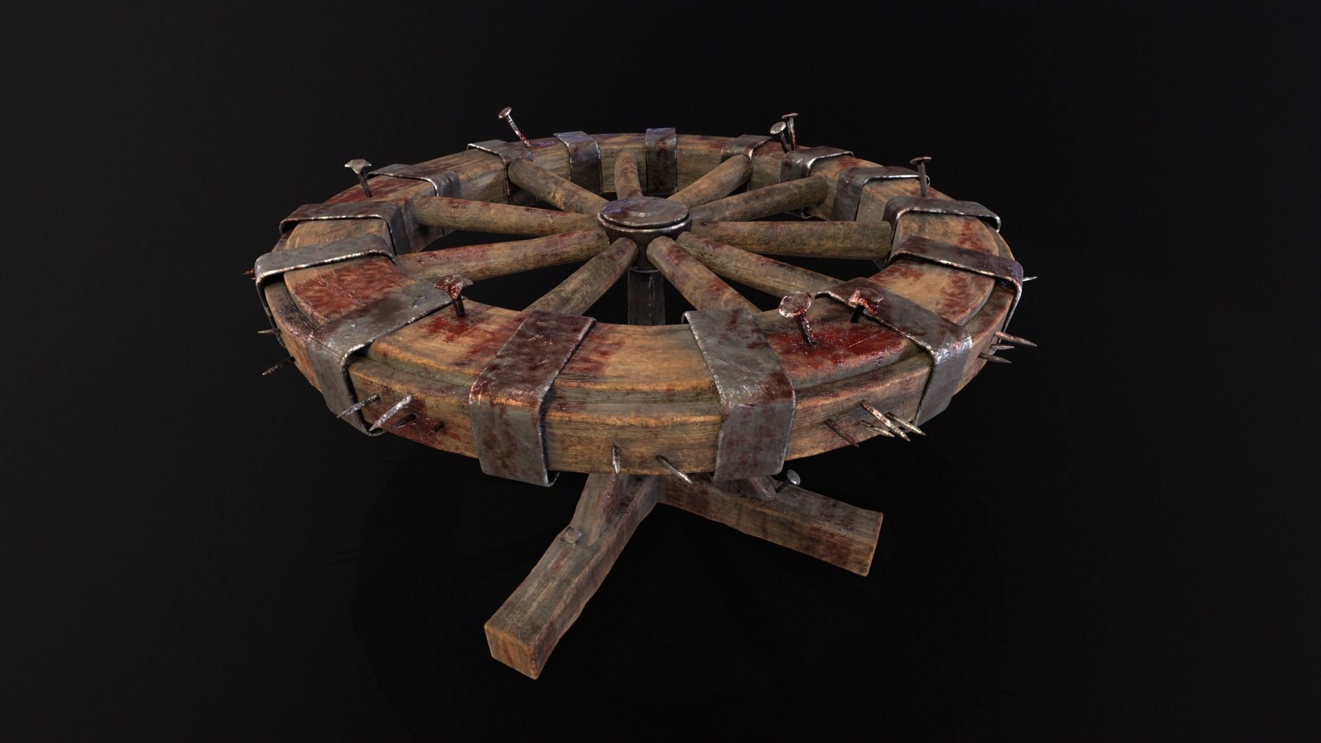 3D model Breaking Wheel Torture VR / AR / low-poly | CGTrader