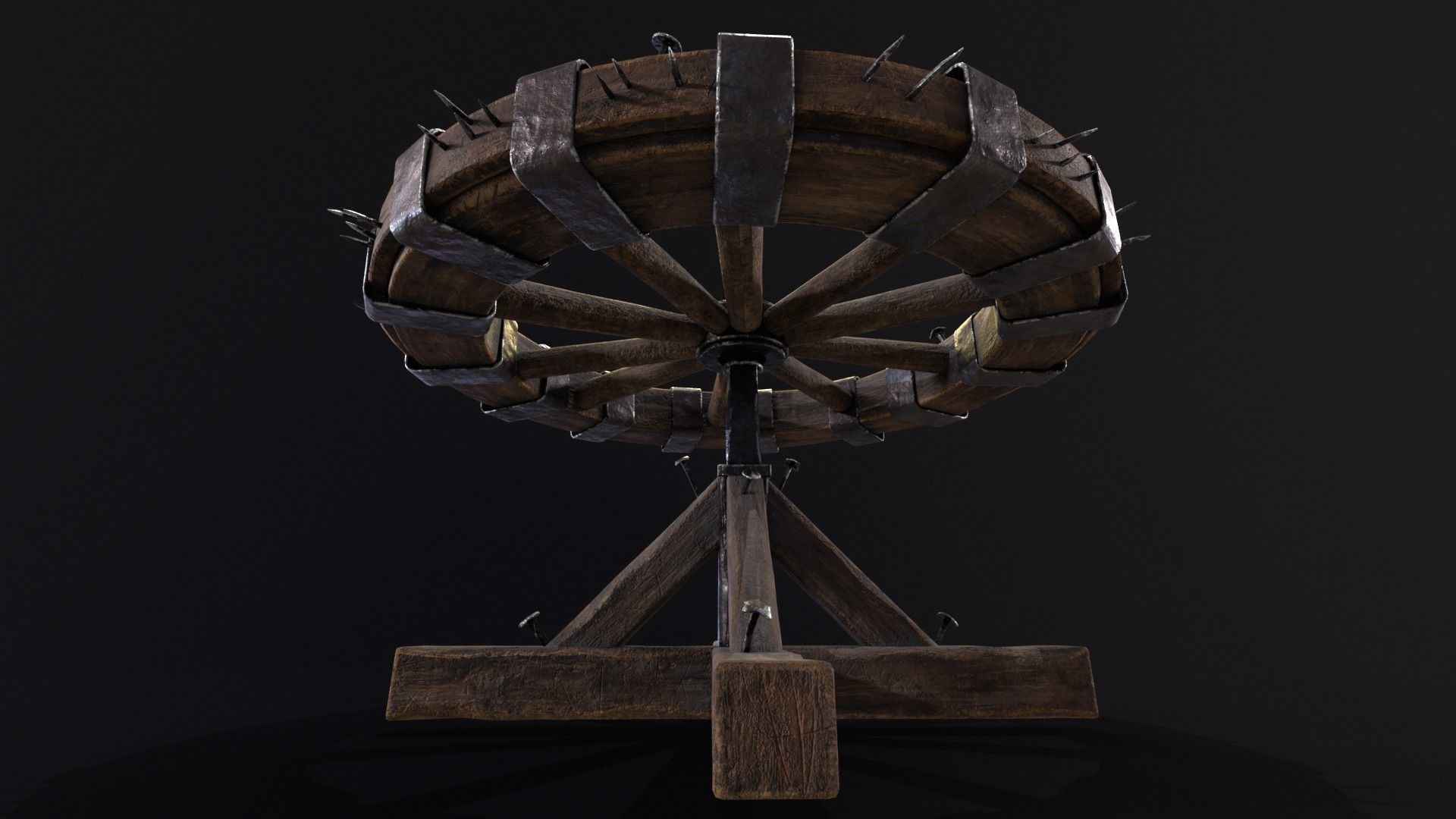 3D model Breaking Wheel Torture VR / AR / low-poly | CGTrader