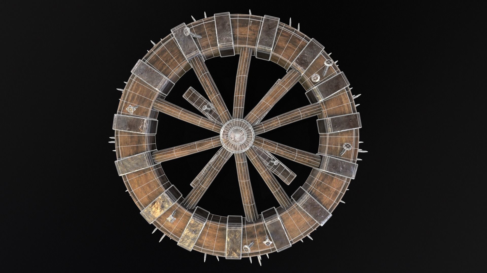 3D model Breaking Wheel Torture VR / AR / low-poly | CGTrader