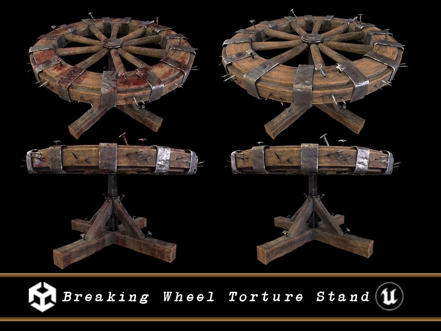 3D model Breaking Wheel Torture VR / AR / low-poly | CGTrader