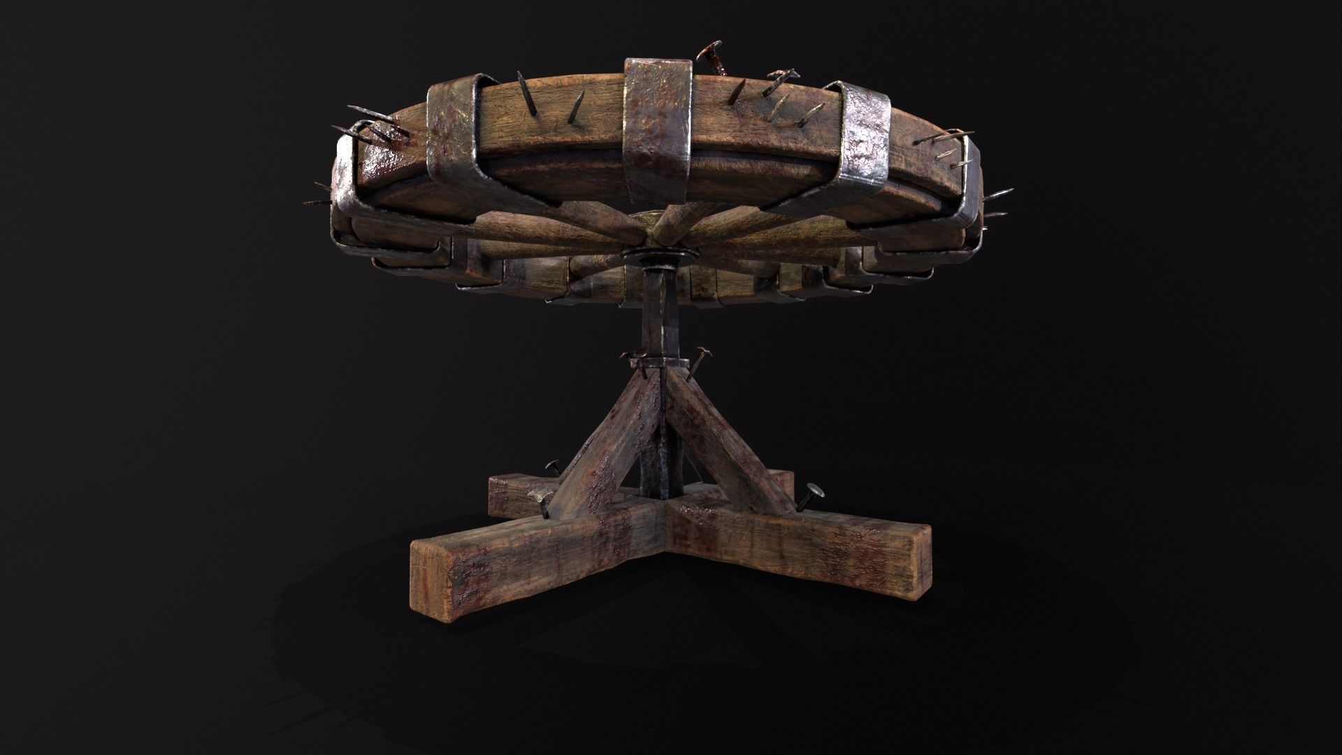 3D model Breaking Wheel Torture VR / AR / low-poly | CGTrader