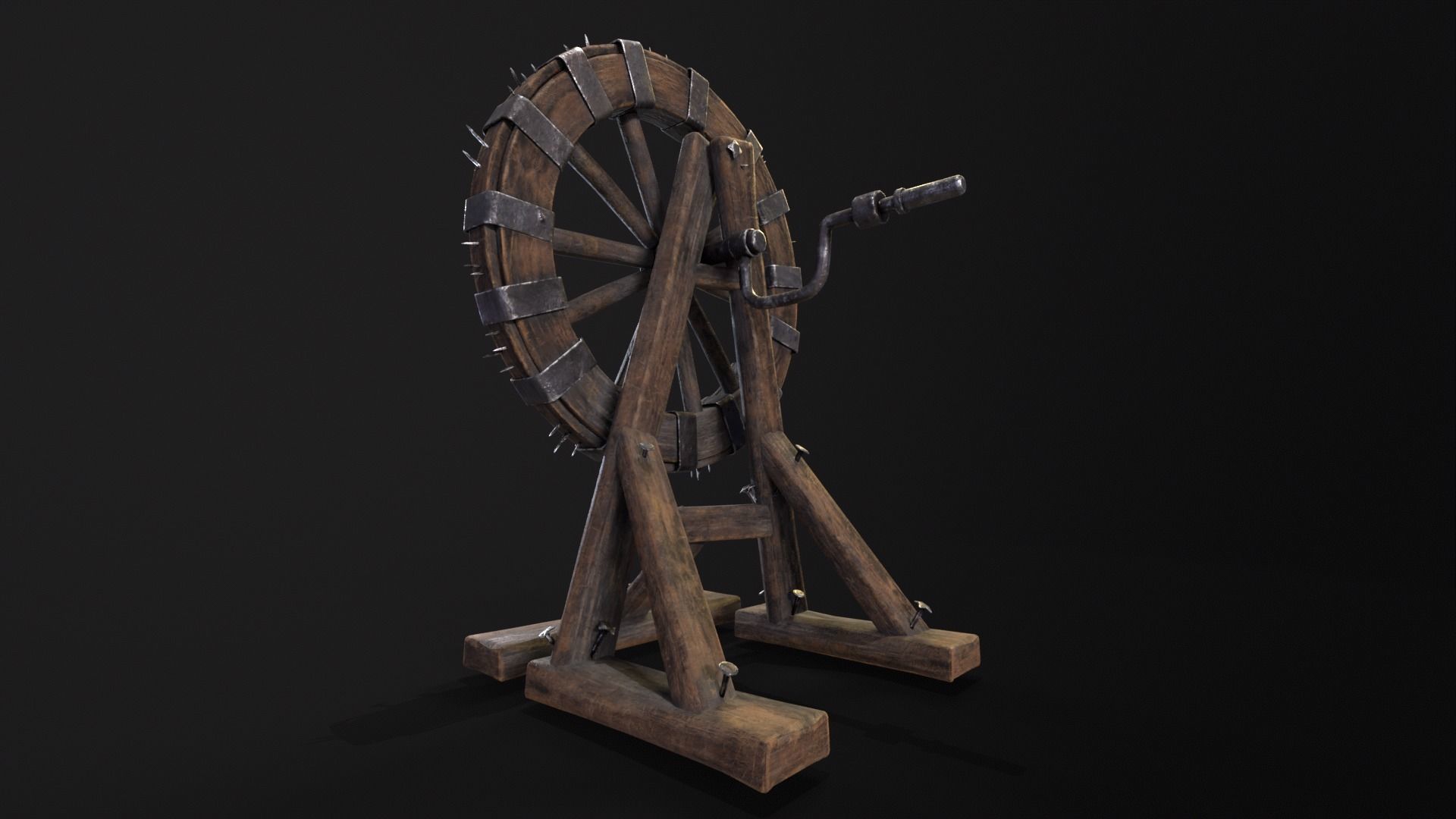 3D model Breaking Wheel Torture VR / AR / low-poly | CGTrader