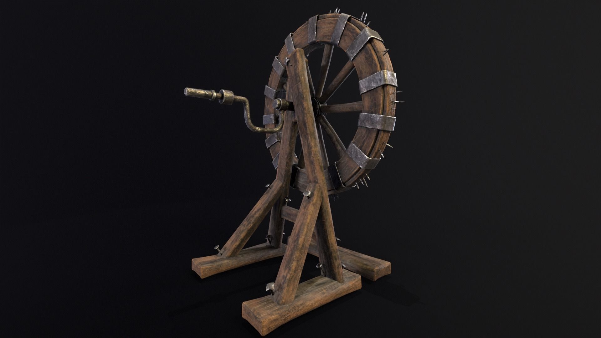 3D model Breaking Wheel Torture VR / AR / low-poly | CGTrader