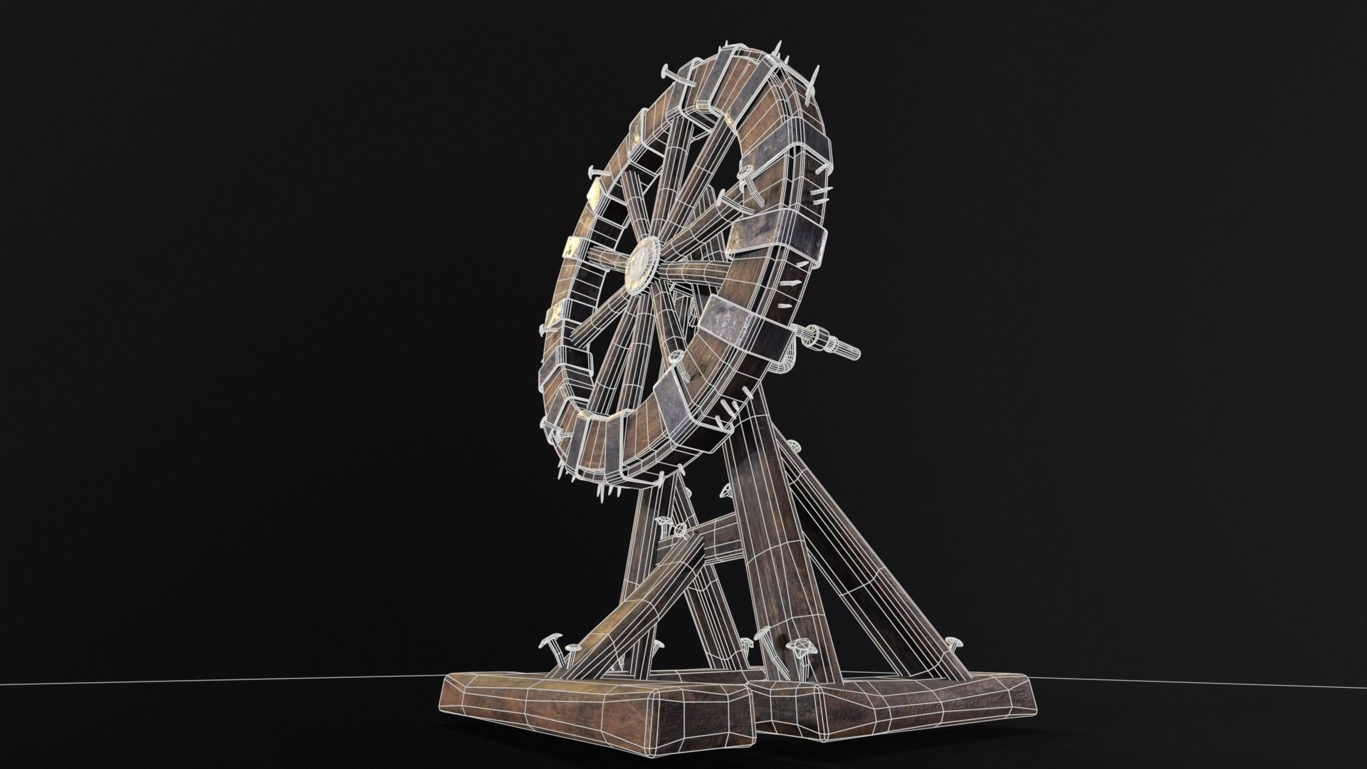 3D model Breaking Wheel Torture VR / AR / low-poly | CGTrader
