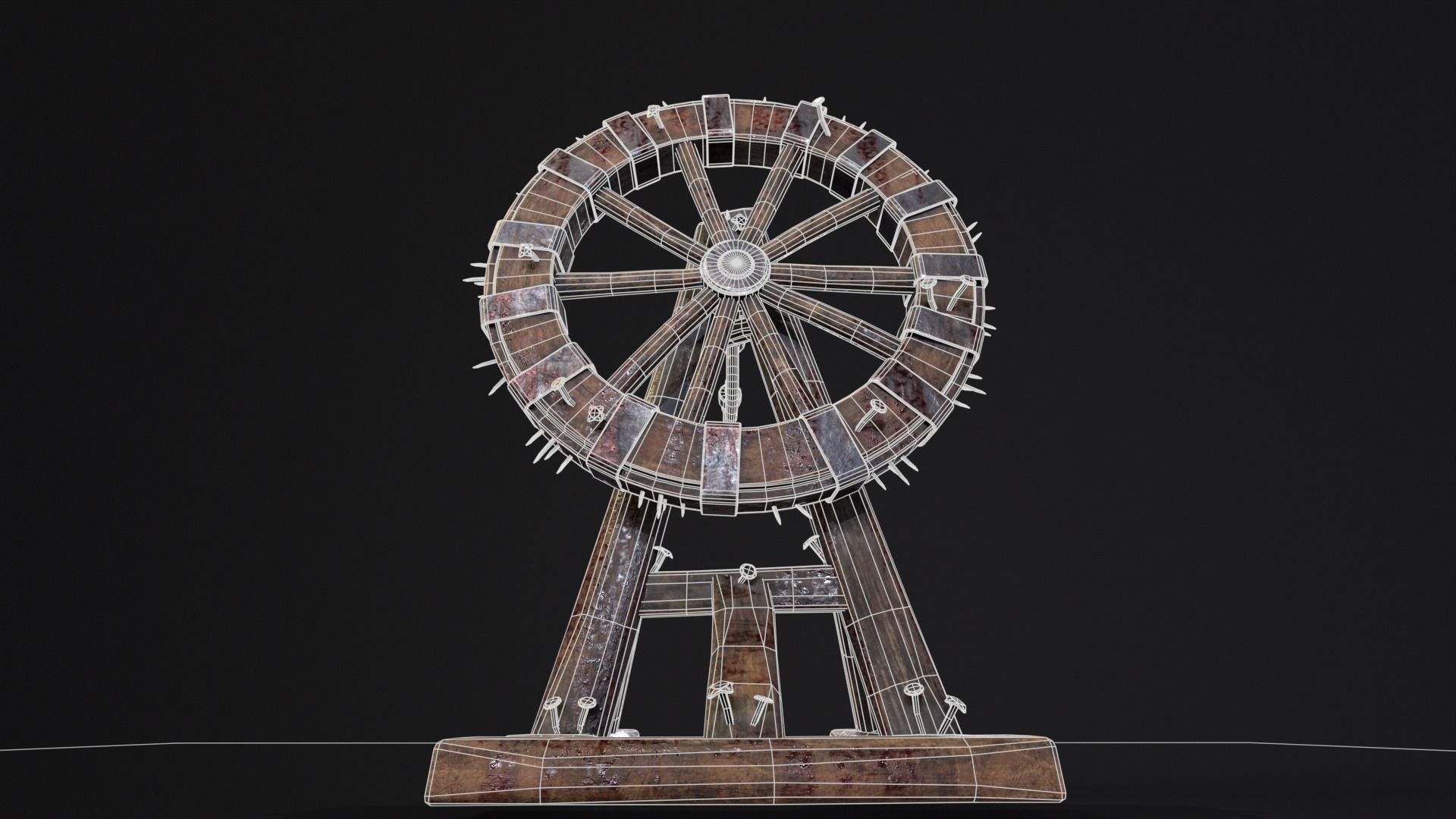 3D model Breaking Wheel Torture VR / AR / low-poly | CGTrader